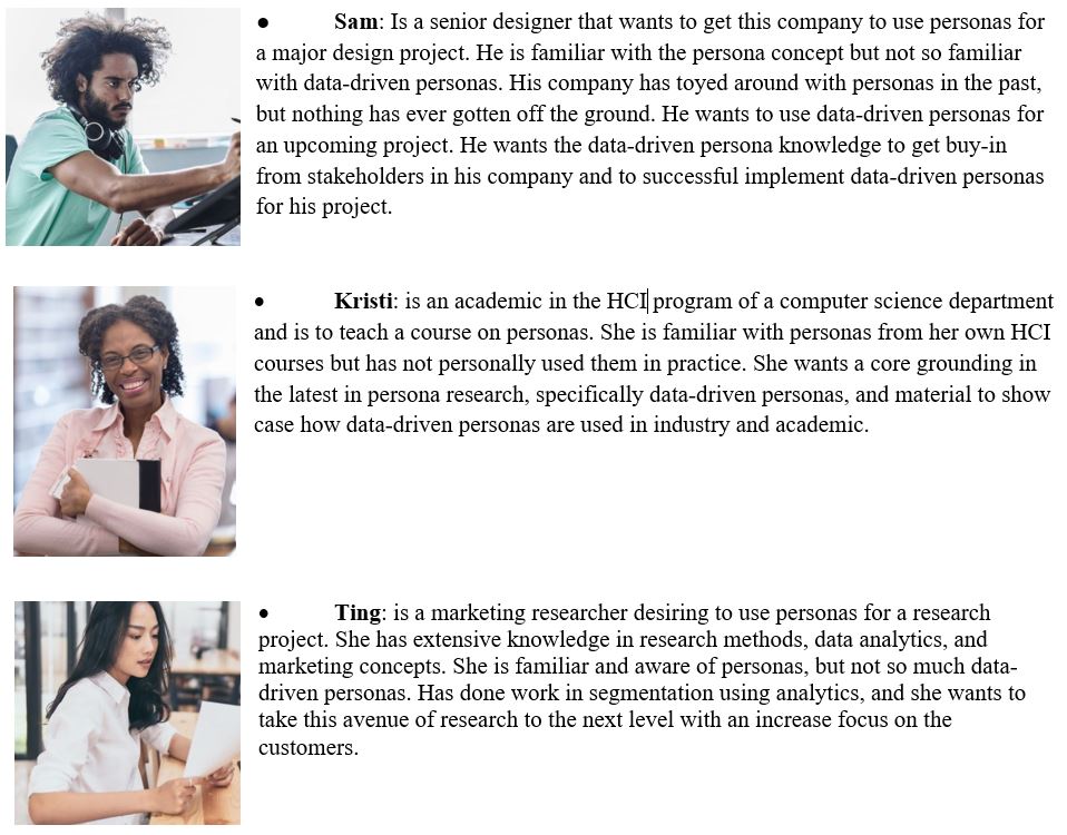 Personas for Book on Data-Driven Personas – The Persona Blog